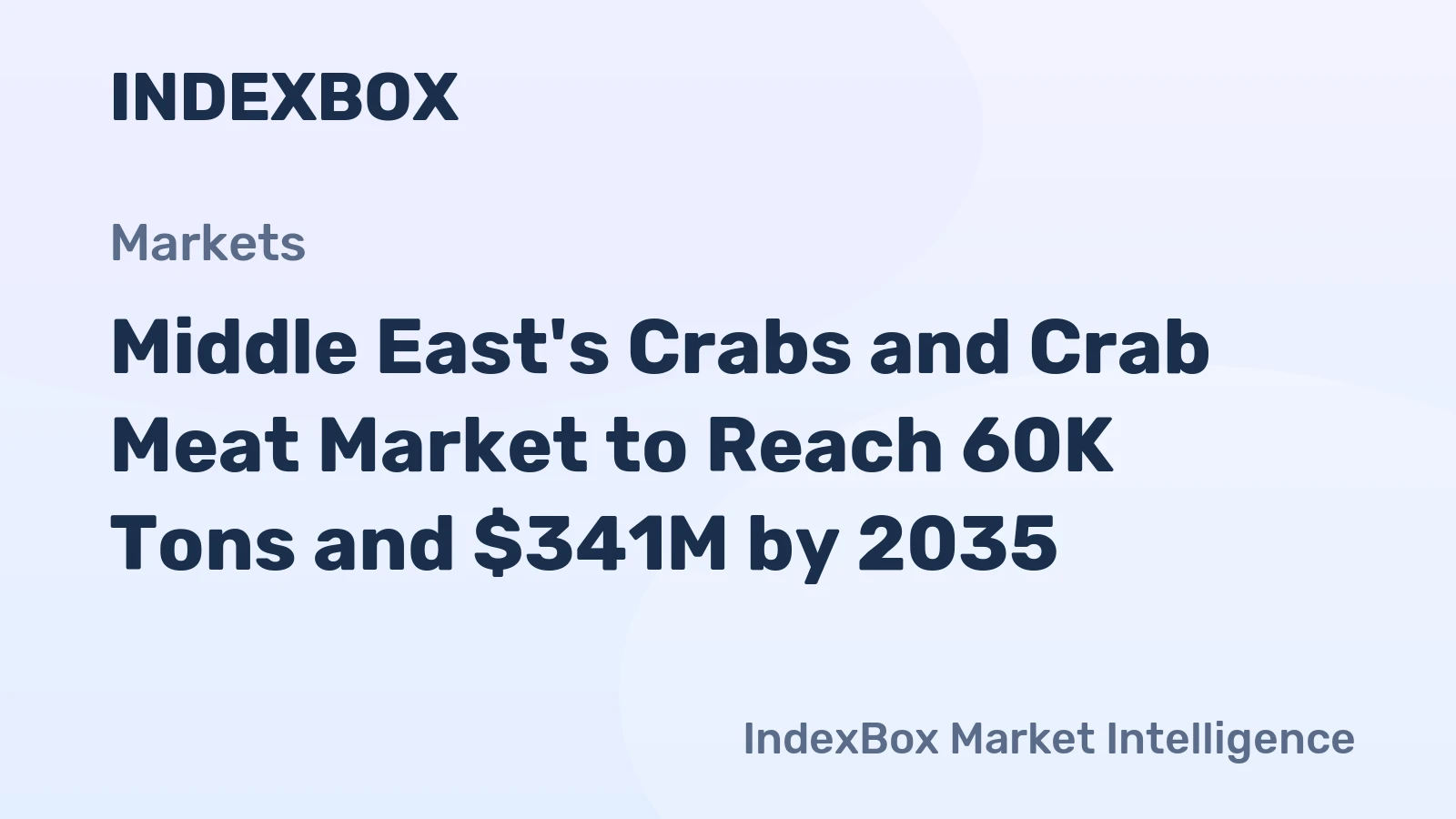 Middle East's Crabs and Crab Meat Market to Reach 60K Tons and $341M by 2035