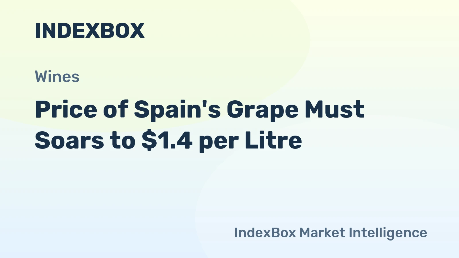 Price of Spain's Grape Must Soars to $1.4 per Litre