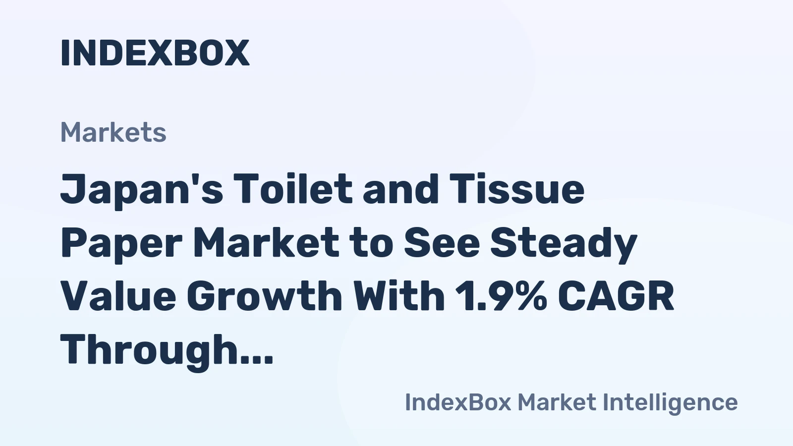 Japan's Toilet and Tissue Paper Market to See Steady Value Growth With 1.9% CAGR Through 2035