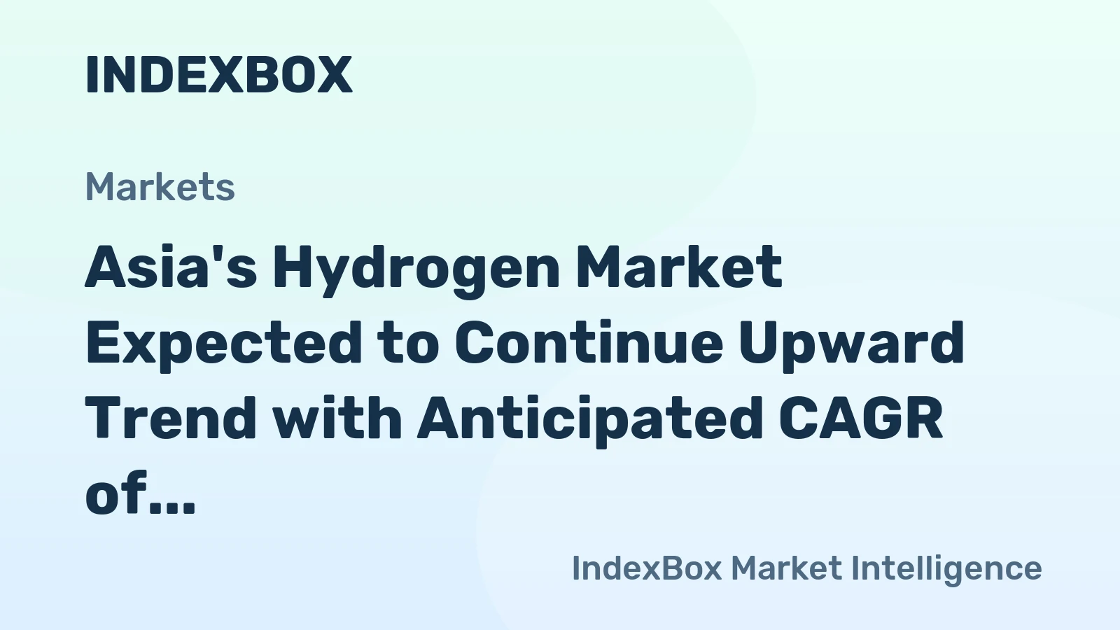 Asia's Hydrogen Market Expected to Continue Upward Trend with Anticipated CAGR of +0.9% from 2024 to 2035, Reaching 6.5B Cubic Meters