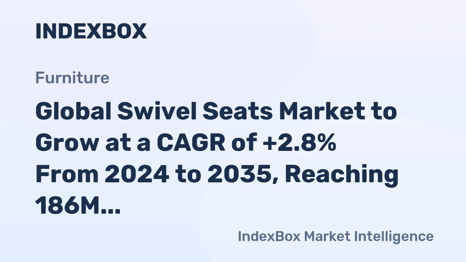 Global Swivel Seats Market to Grow at a CAGR of +2.8% From 2024 to 2035, Reaching 186M Units by 2035