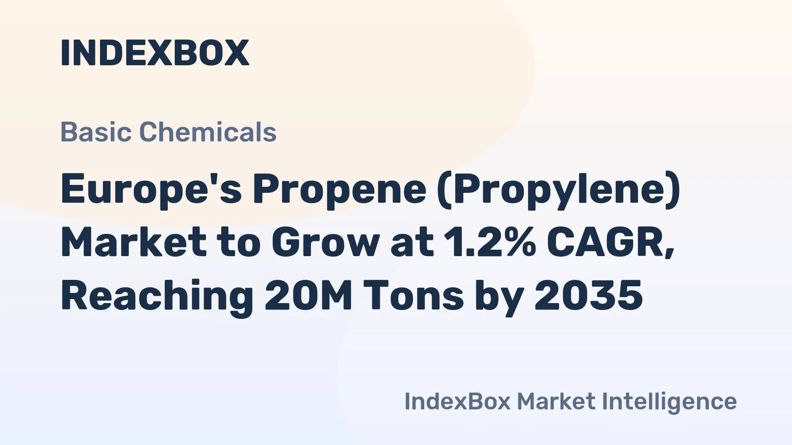Europe's Propene (Propylene) Market to Grow at 1.2% CAGR, Reaching 20M Tons by 2035