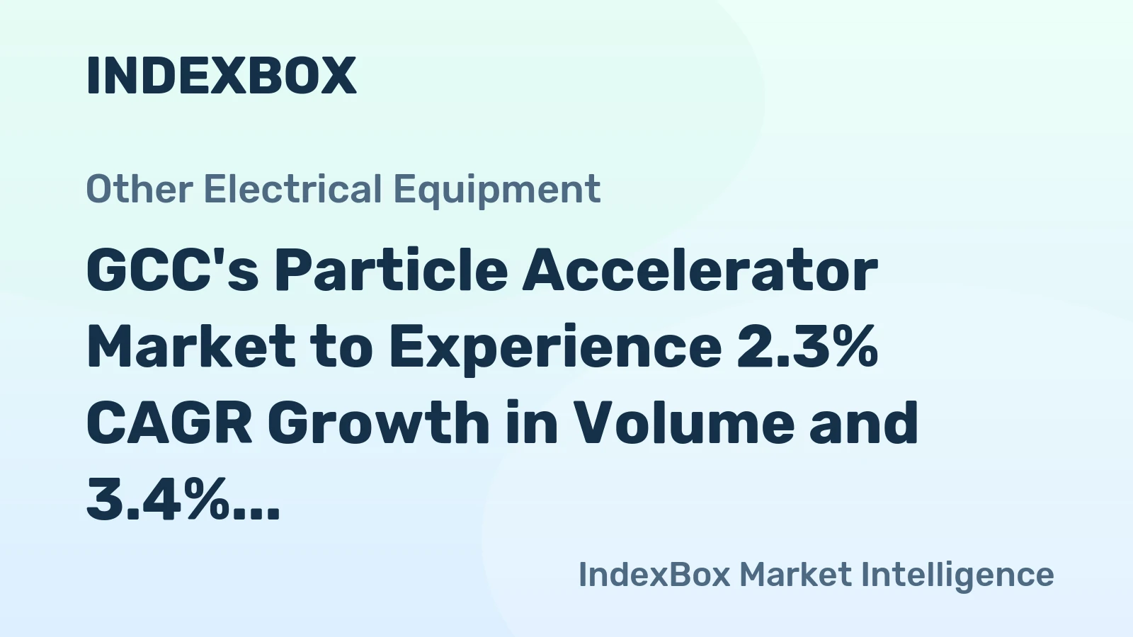 GCC's Particle Accelerator Market to Experience 2.3% CAGR Growth in Volume and 3.4% CAGR Growth in Value by 2035