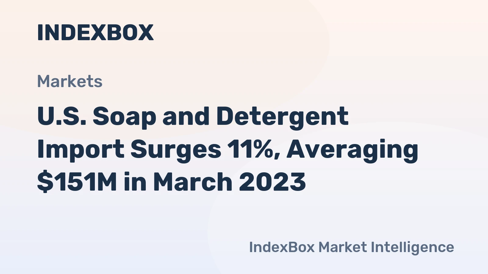 U.S. Soap and Detergent Import Surges 11%, Averaging $151M in March 2023