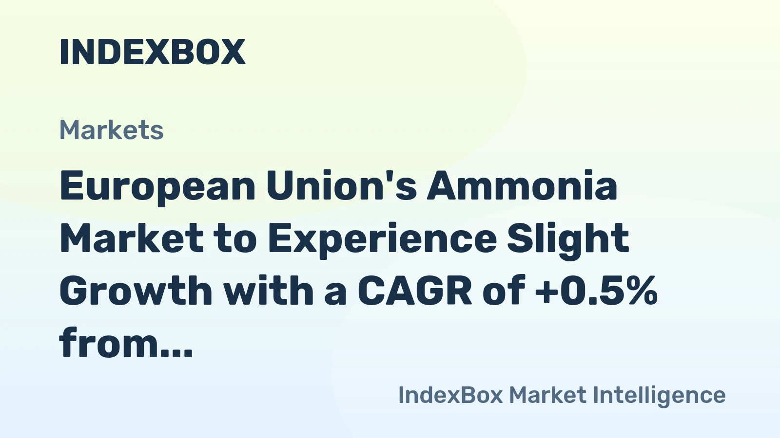 European Union's Ammonia Market to Experience Slight Growth with a CAGR of +0.5% from 2024-2035