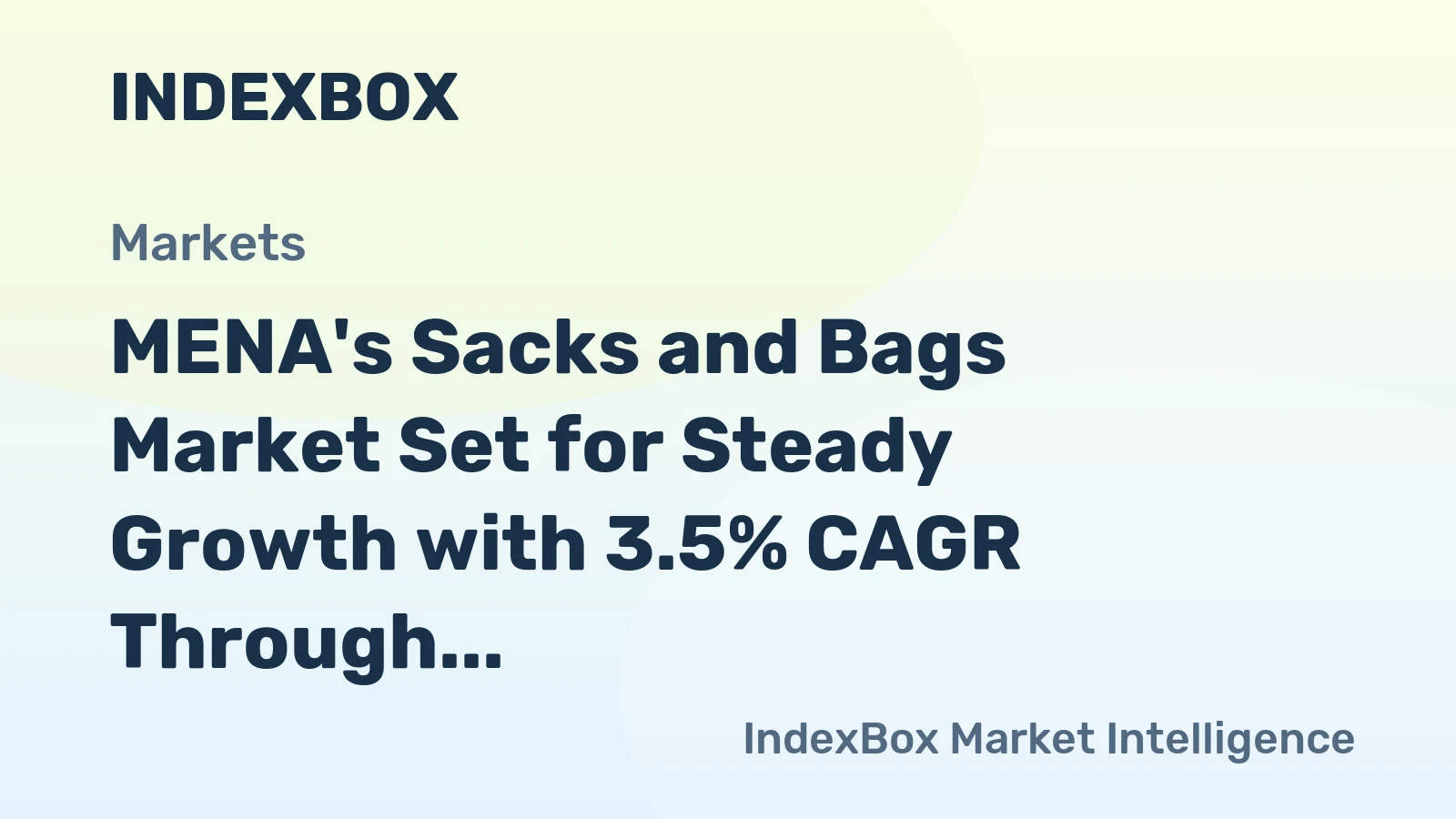 MENA's Sacks and Bags Market Set for Steady Growth with 3.5% CAGR Through 2035