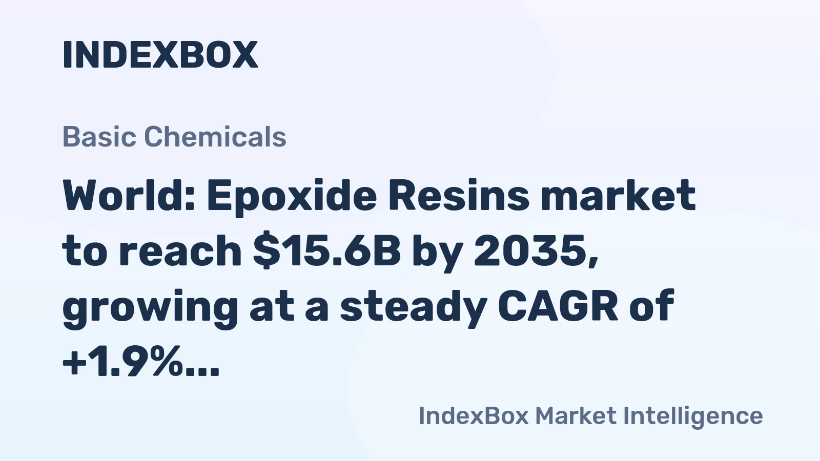 World: Epoxide Resins market to reach $15.6B by 2035, growing at a steady CAGR of +1.9% driven by increasing global demand.
