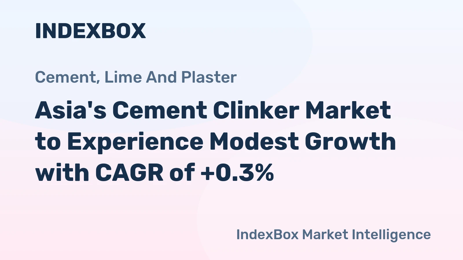 Asia's Cement Clinker Market to Experience Modest Growth with CAGR of +0.3%