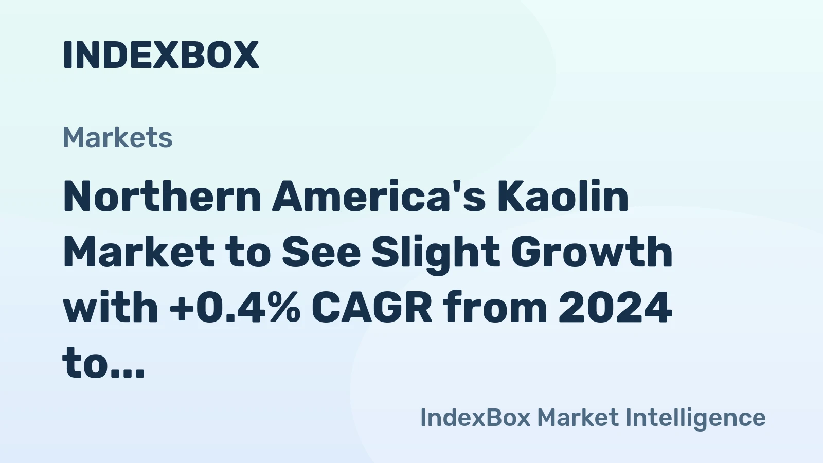 Northern America's Kaolin Market to See Slight Growth with +0.4% CAGR from 2024 to 2035