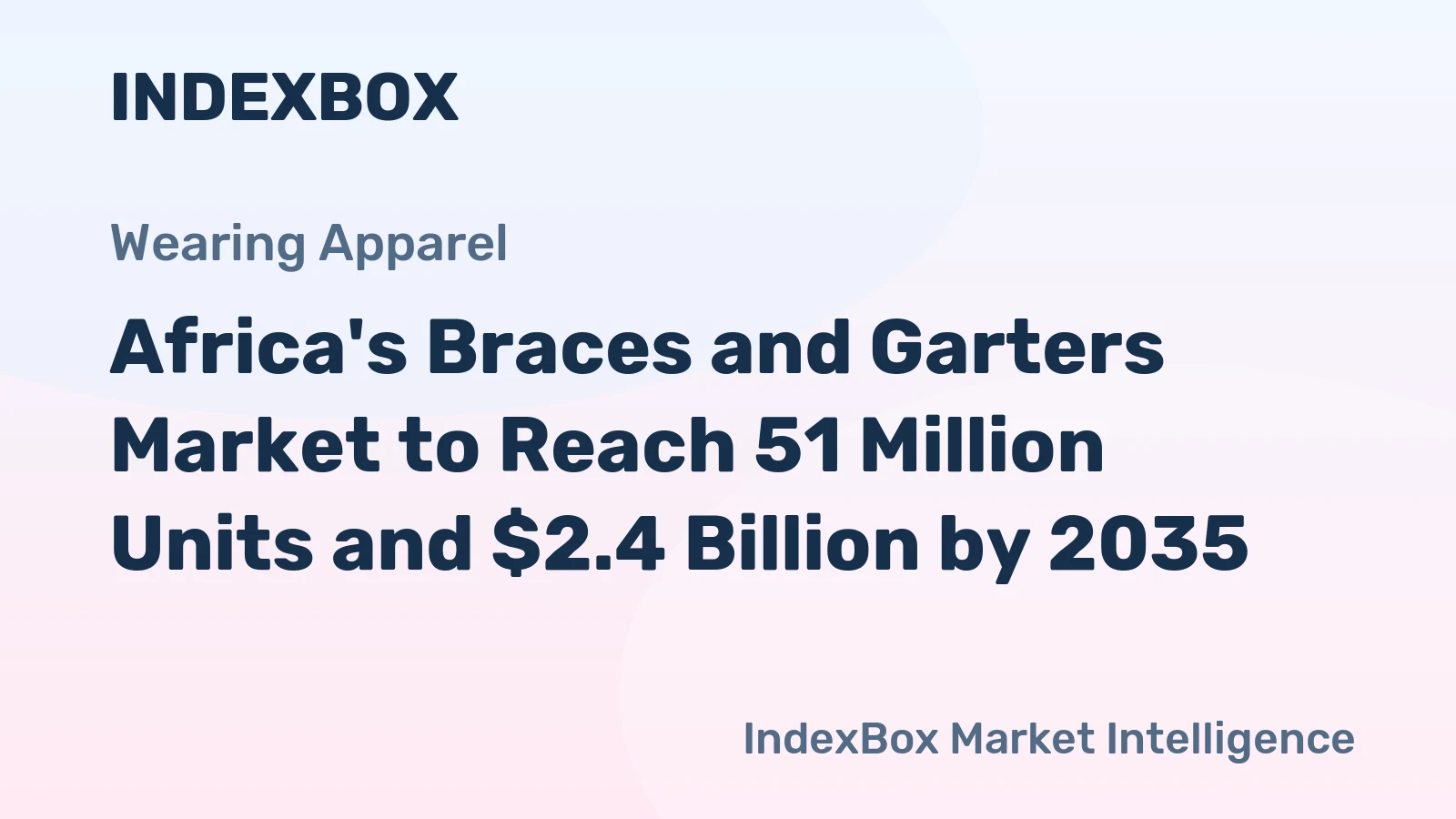Africa's Braces and Garters Market to Reach 51 Million Units and $2.4 Billion by 2035