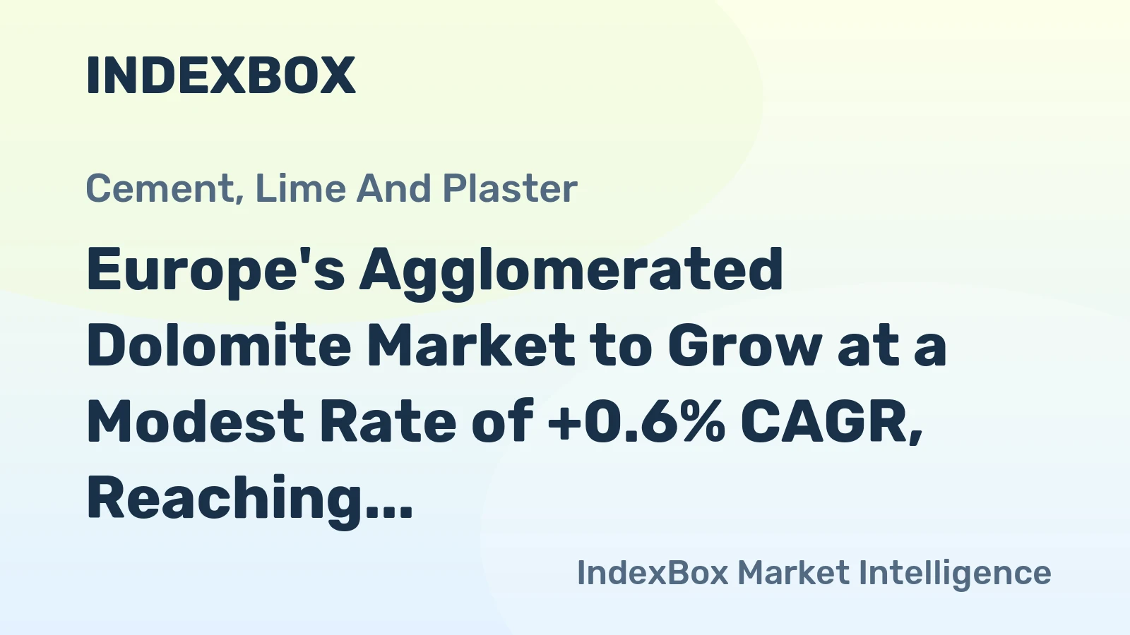 Europe's Agglomerated Dolomite Market to Grow at a Modest Rate of +0.6% CAGR, Reaching 153K Tons by 2035