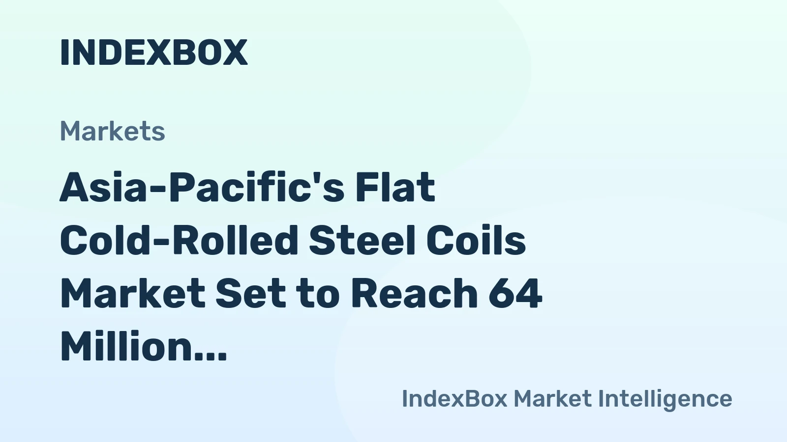 Asia-Pacific's Flat Cold-Rolled Steel Coils Market Set to Reach 64 Million Tons and $59.6 Billion by 2035