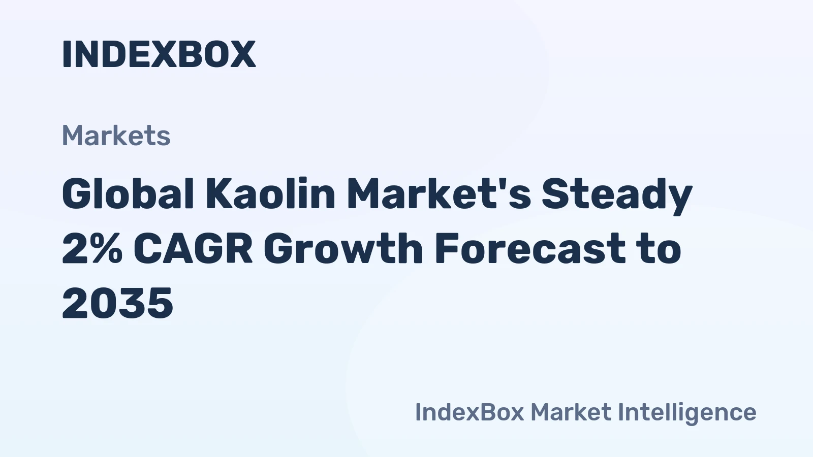 Global Kaolin Market's Steady 2% CAGR Growth Forecast to 2035