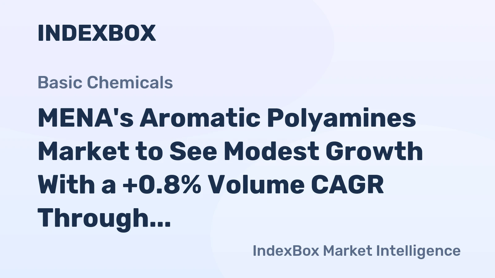 MENA's Aromatic Polyamines Market to See Modest Growth With a +0.8% Volume CAGR Through 2035