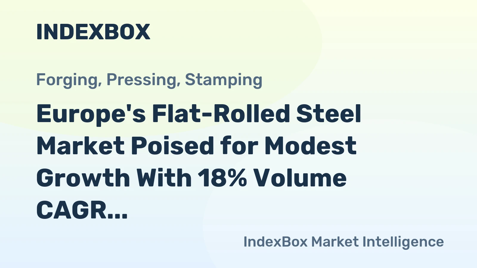 Europe's Flat-Rolled Steel Market Poised for Modest Growth With 18% Volume CAGR Through 2035