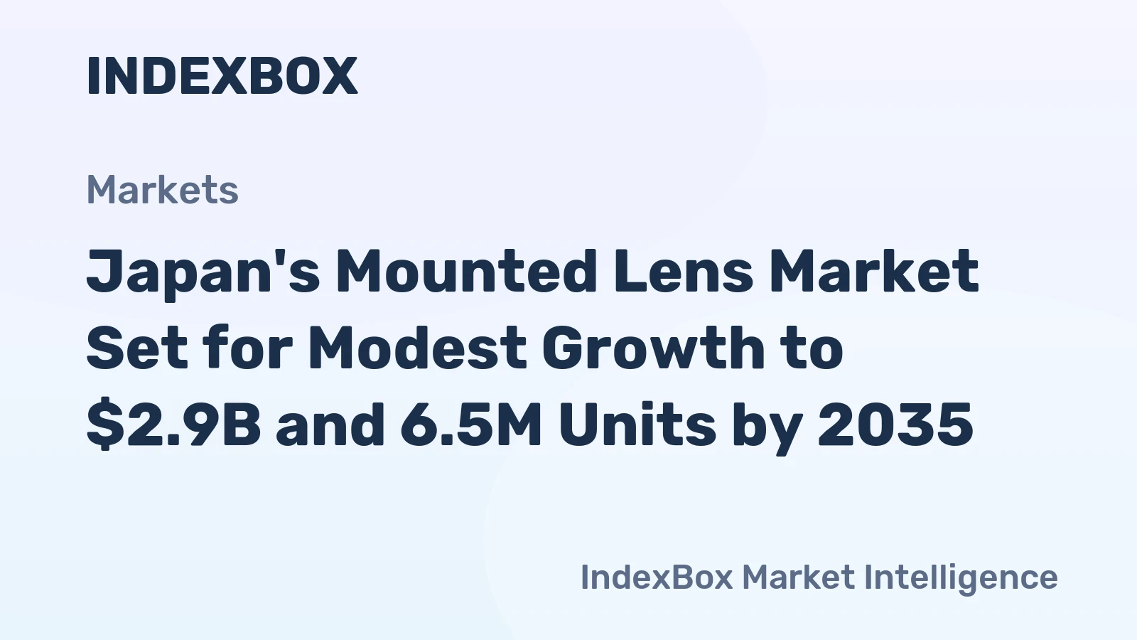 Japan's Mounted Lens Market Set for Modest Growth to $2.9B and 6.5M Units by 2035
