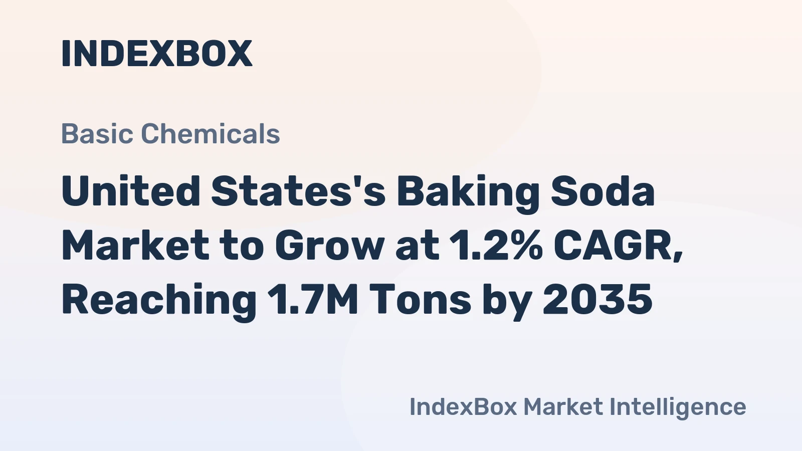 United States's Baking Soda Market to Grow at 1.2% CAGR, Reaching 1.7M Tons by 2035