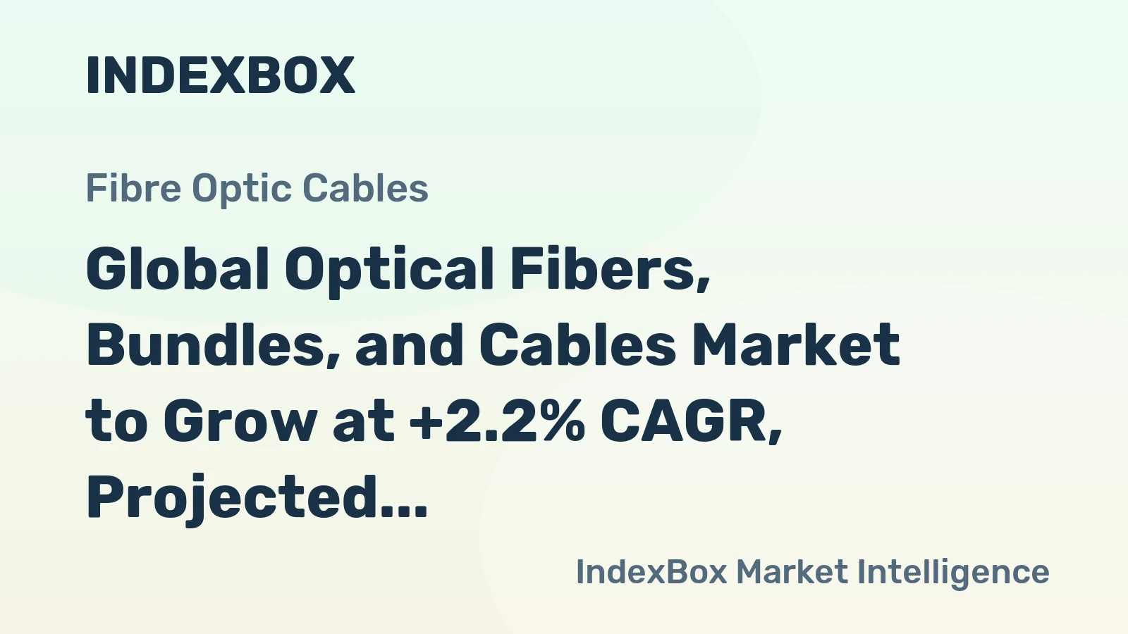 Global Optical Fibers, Bundles, and Cables Market to Grow at +2.2% CAGR, Projected to Reach $79.6B by 2035