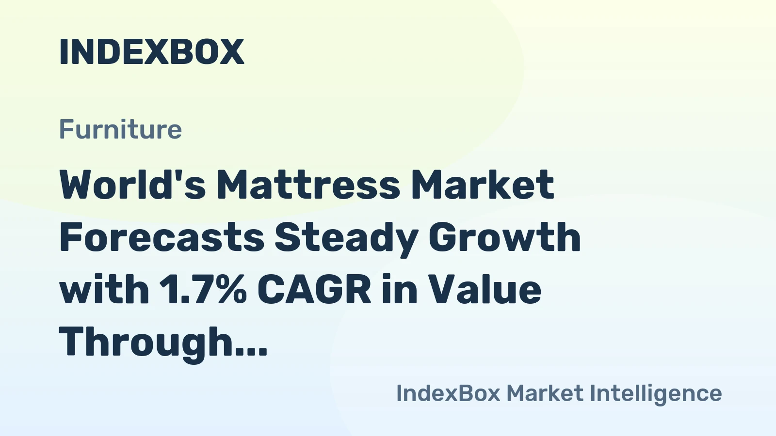 World's Mattress Market Forecasts Steady Growth with 1.7% CAGR in Value Through 2035