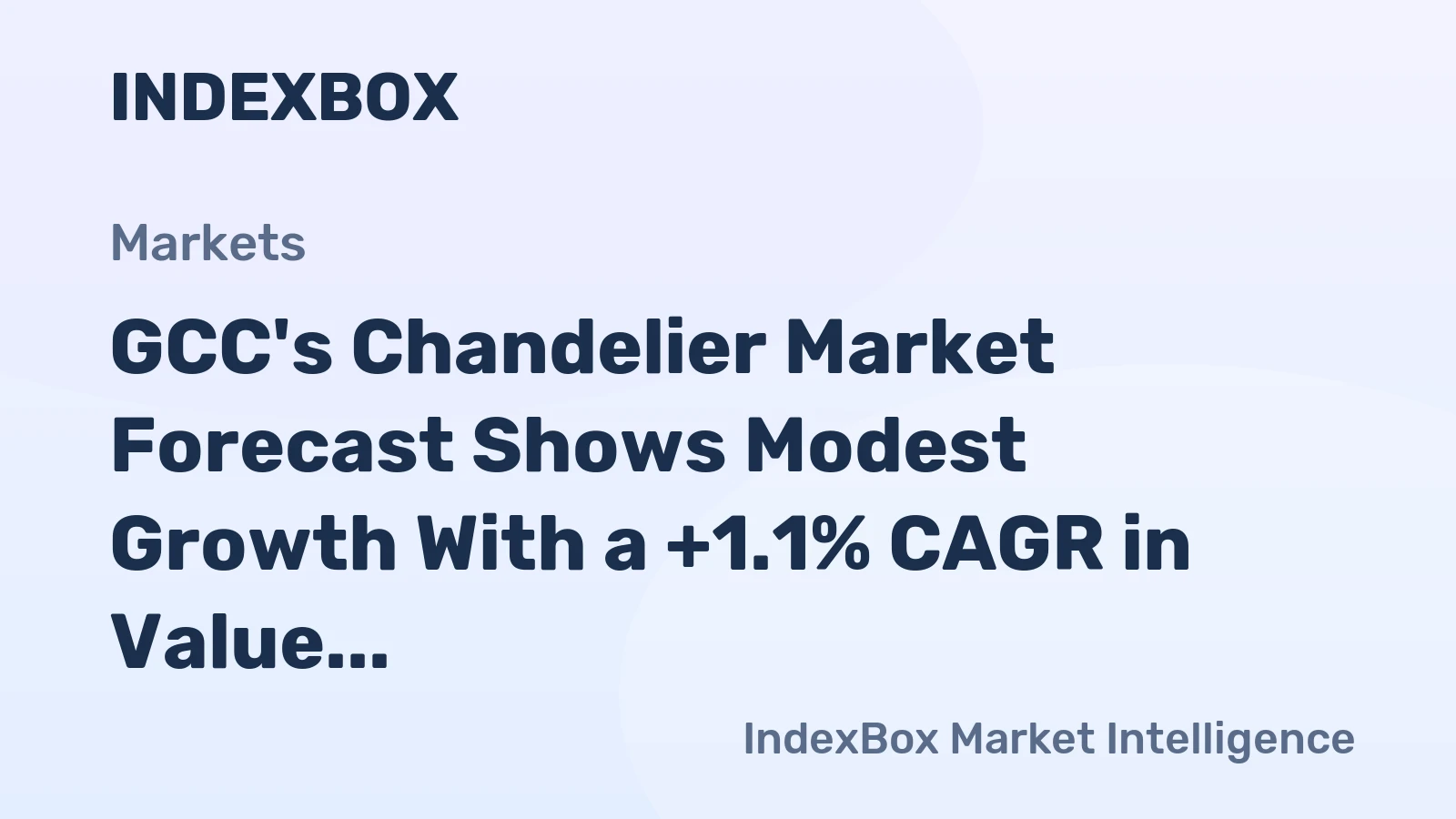 GCC's Chandelier Market Forecast Shows Modest Growth With a +1.1% CAGR in Value