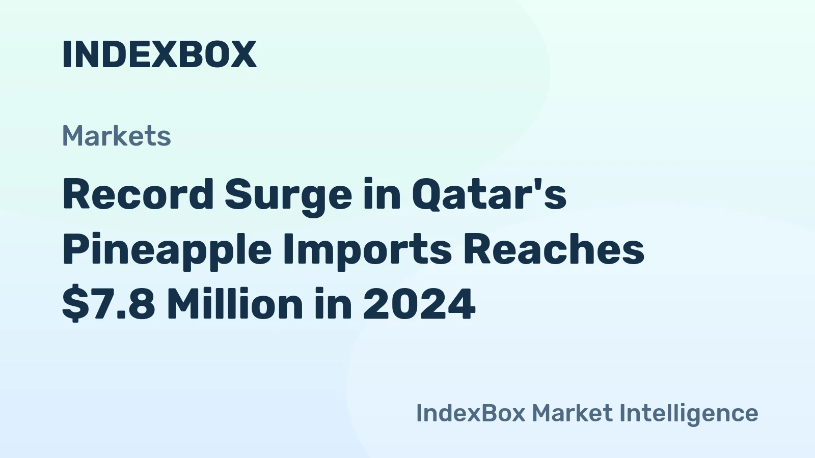 Record Surge in Qatar's Pineapple Imports Reaches $7.8 Million in 2024