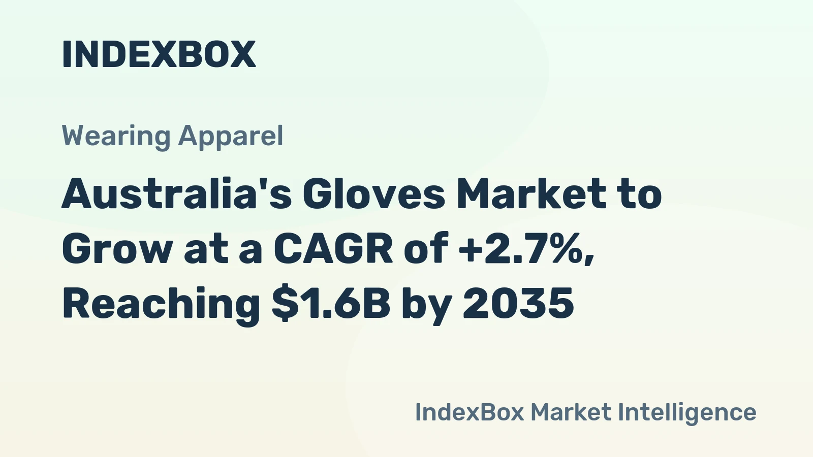 Australia's Gloves Market to Grow at a CAGR of +2.7%, Reaching $1.6B by 2035