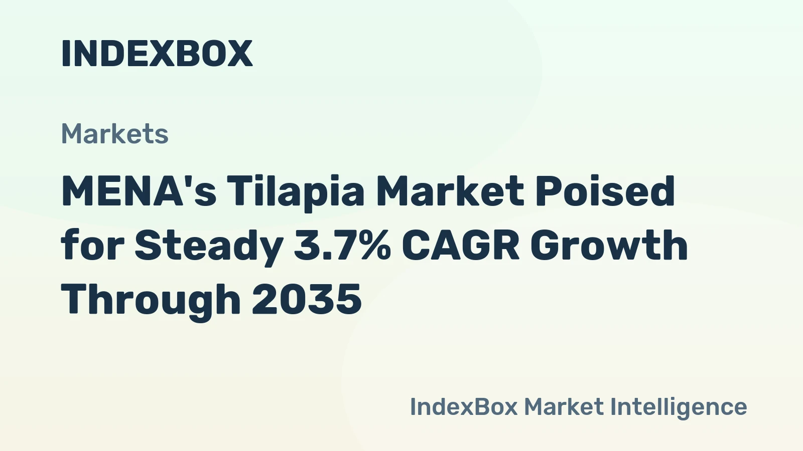 MENA's Tilapia Market Poised for Steady 3.7% CAGR Growth Through 2035