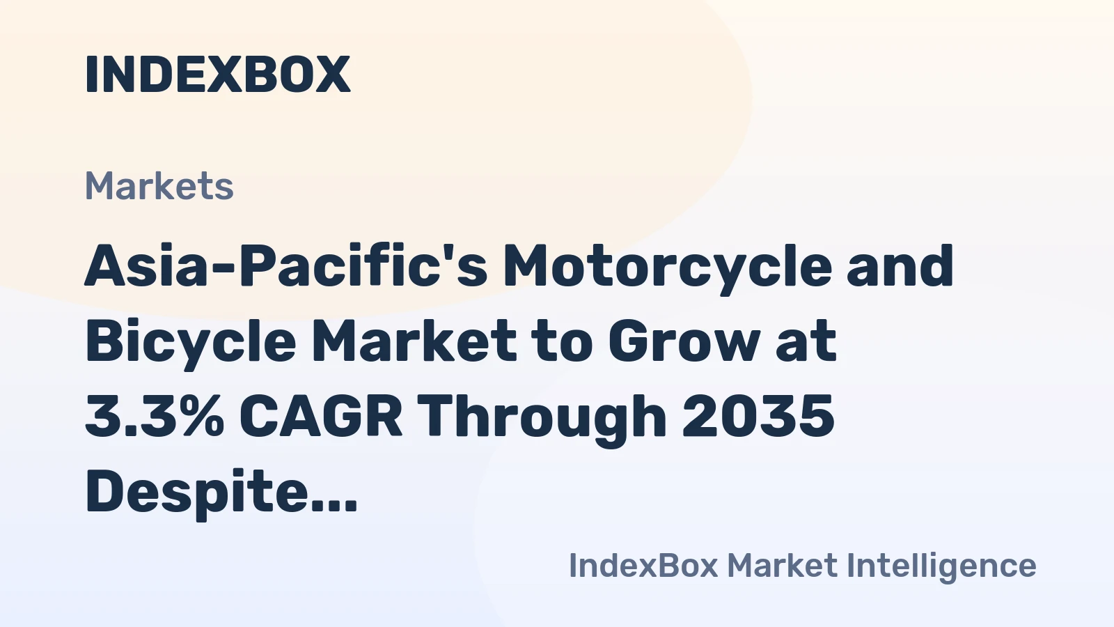 Asia-Pacific's Motorcycle and Bicycle Market to Grow at 3.3% CAGR Through 2035 Despite Recent Contraction