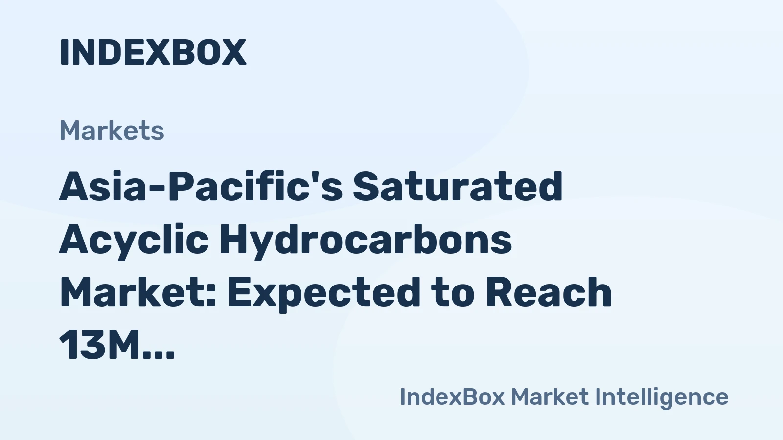 Asia-Pacific's Saturated Acyclic Hydrocarbons Market: Expected to Reach 13M tons and $11.4B by 2035