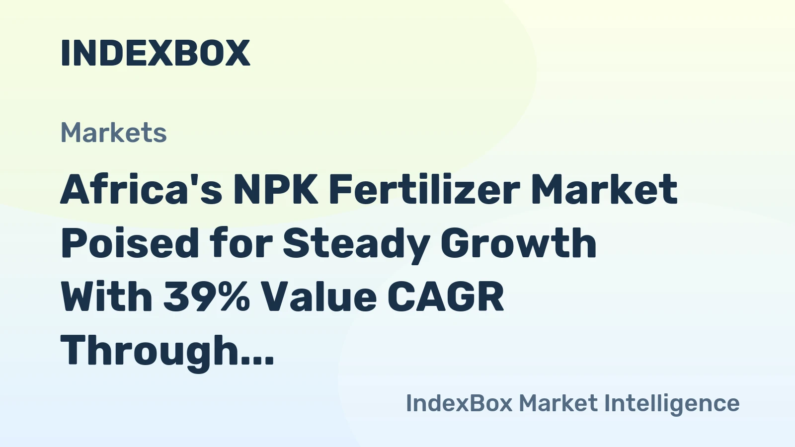 Africa's NPK Fertilizer Market Poised for Steady Growth With 39% Value CAGR Through 2035
