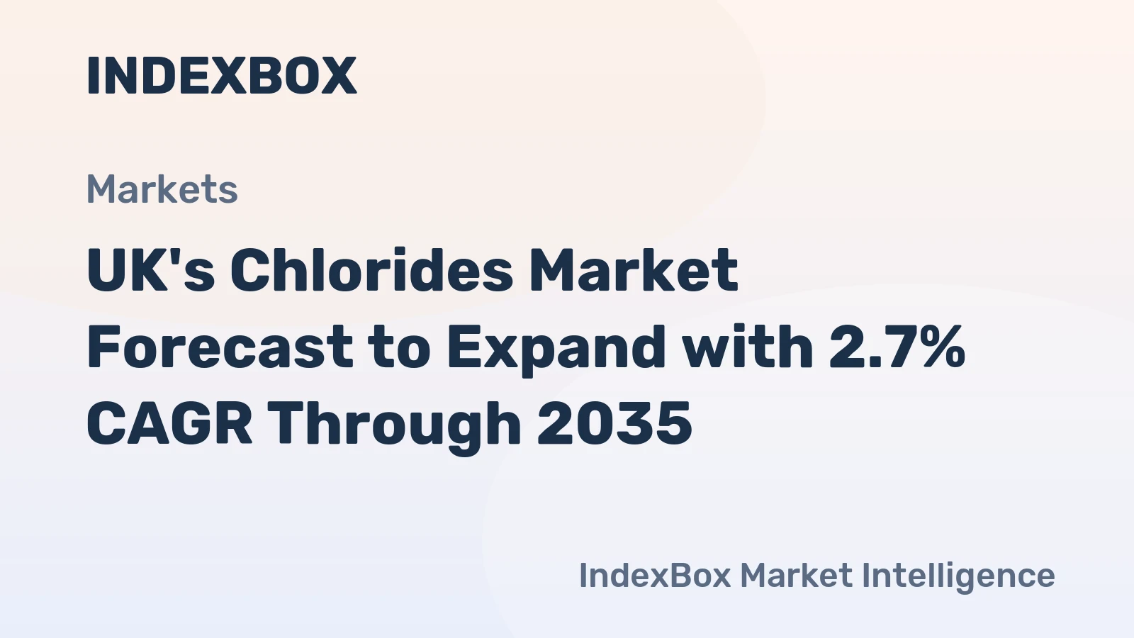 UK's Chlorides Market Forecast to Expand with 2.7% CAGR Through 2035