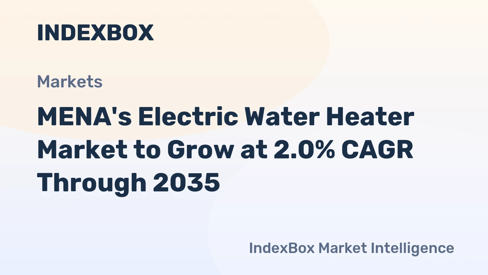 MENA's Electric Water Heater Market to Grow at 2.0% CAGR Through 2035