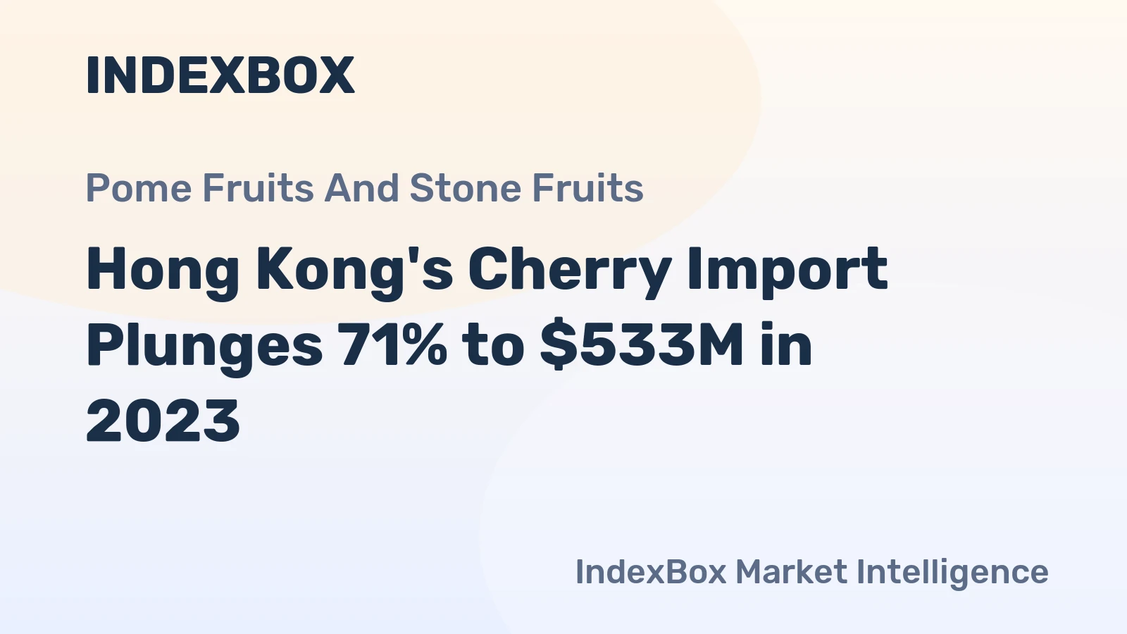 Hong Kong's Cherry Import Plunges 71% to $533M in 2023