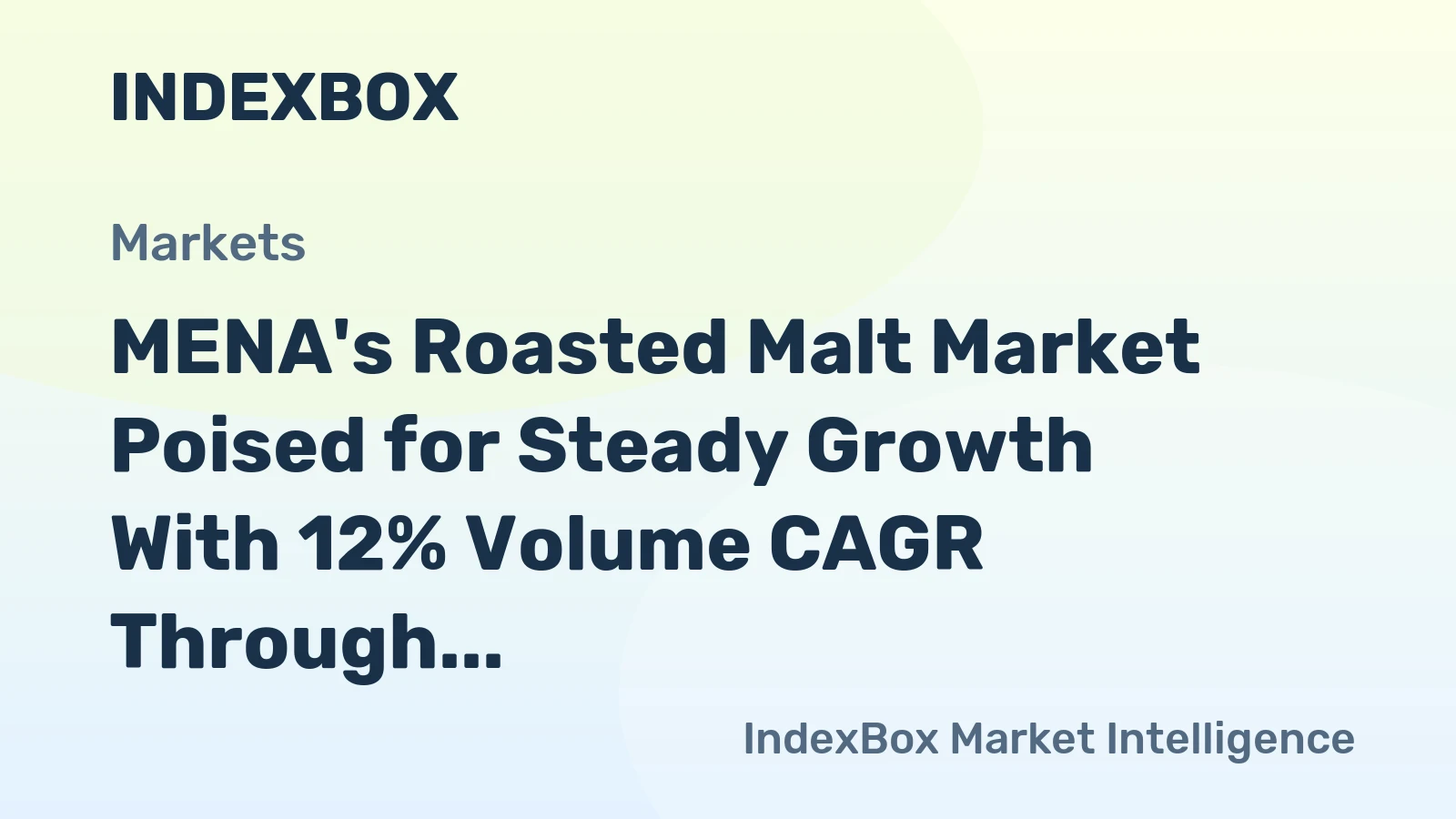 MENA's Roasted Malt Market Poised for Steady Growth With 12% Volume CAGR Through 2035