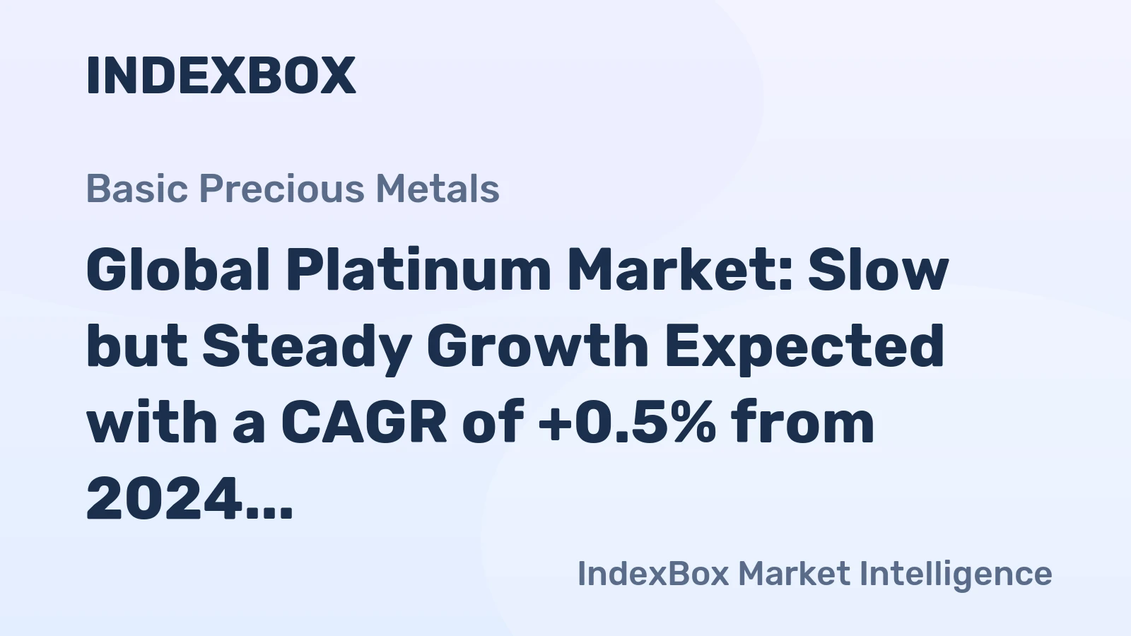 Global Platinum Market: Slow but Steady Growth Expected with a CAGR of +0.5% from 2024 to 2035