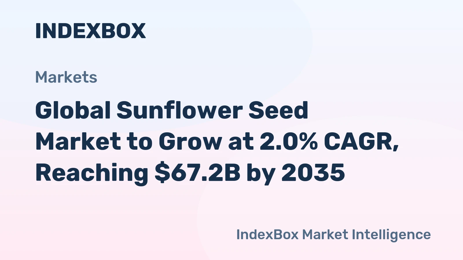 Global Sunflower Seed Market to Grow at 2.0% CAGR, Reaching $67.2B by 2035