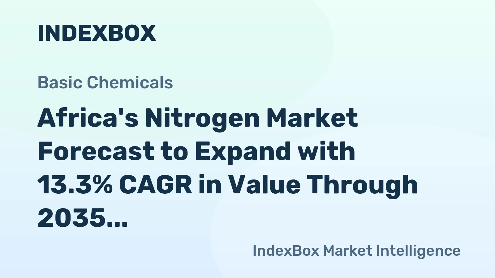 Africa's Nitrogen Market Forecast to Expand with 13.3% CAGR in Value Through 2035
