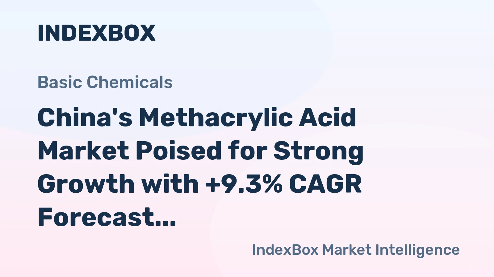 China's Methacrylic Acid Market Poised for Strong Growth with +9.3% CAGR Forecast