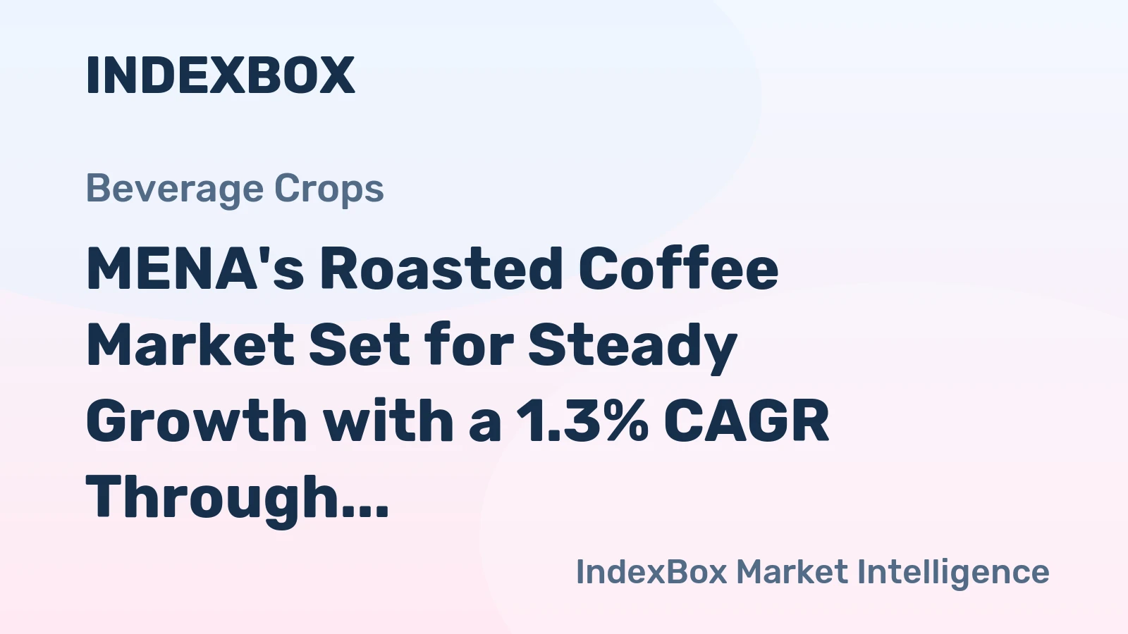 MENA's Roasted Coffee Market Set for Steady Growth with a 1.3% CAGR Through 2035