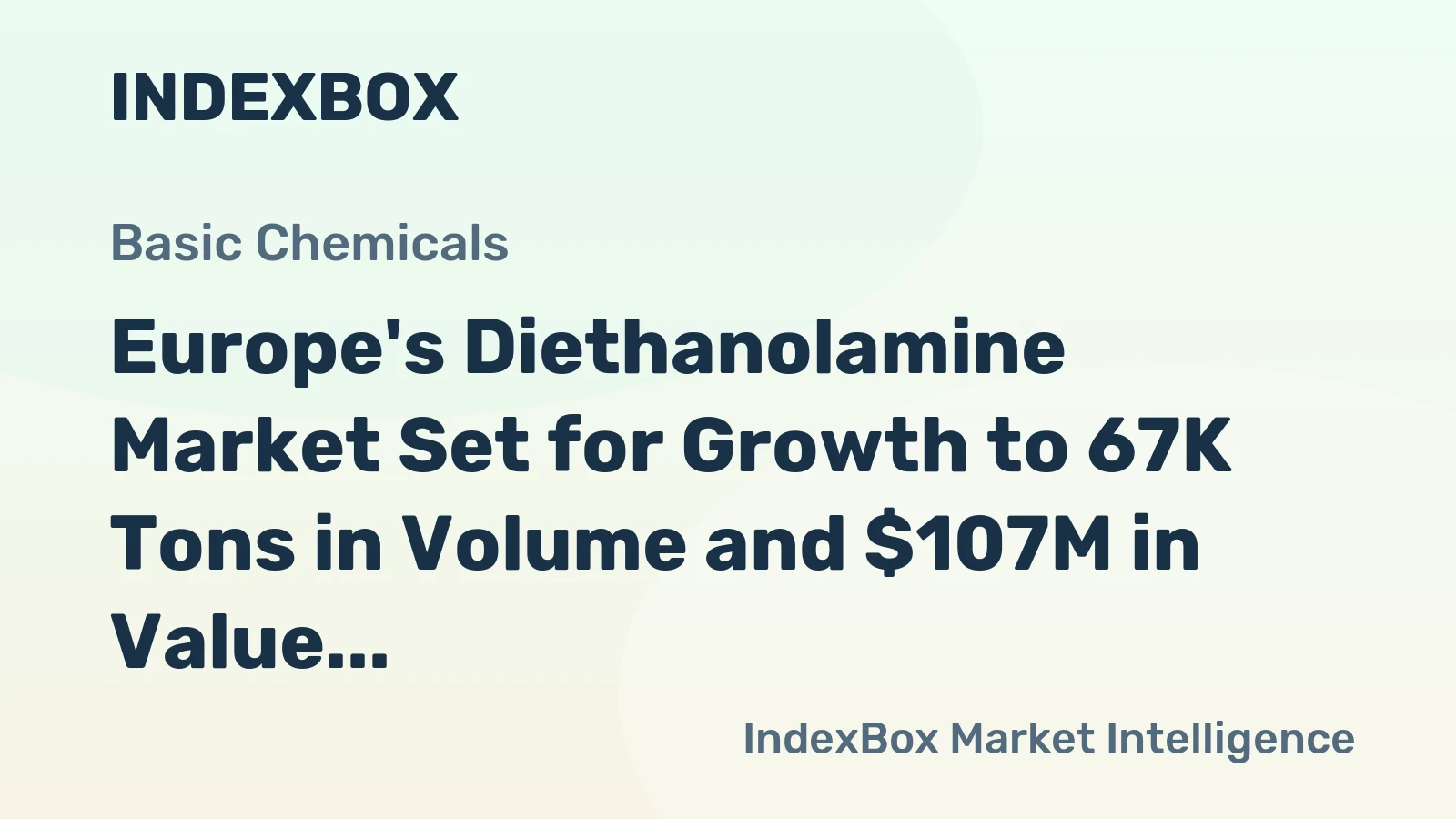 Europe's Diethanolamine Market Set for Growth to 67K Tons in Volume and $107M in Value by 2035