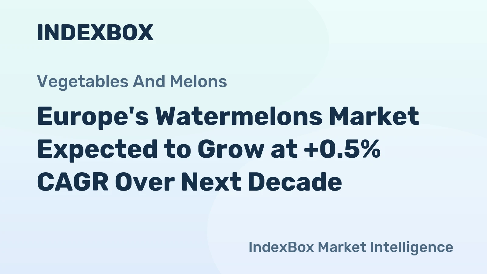 Europe's Watermelons Market Expected to Grow at +0.5% CAGR Over Next Decade