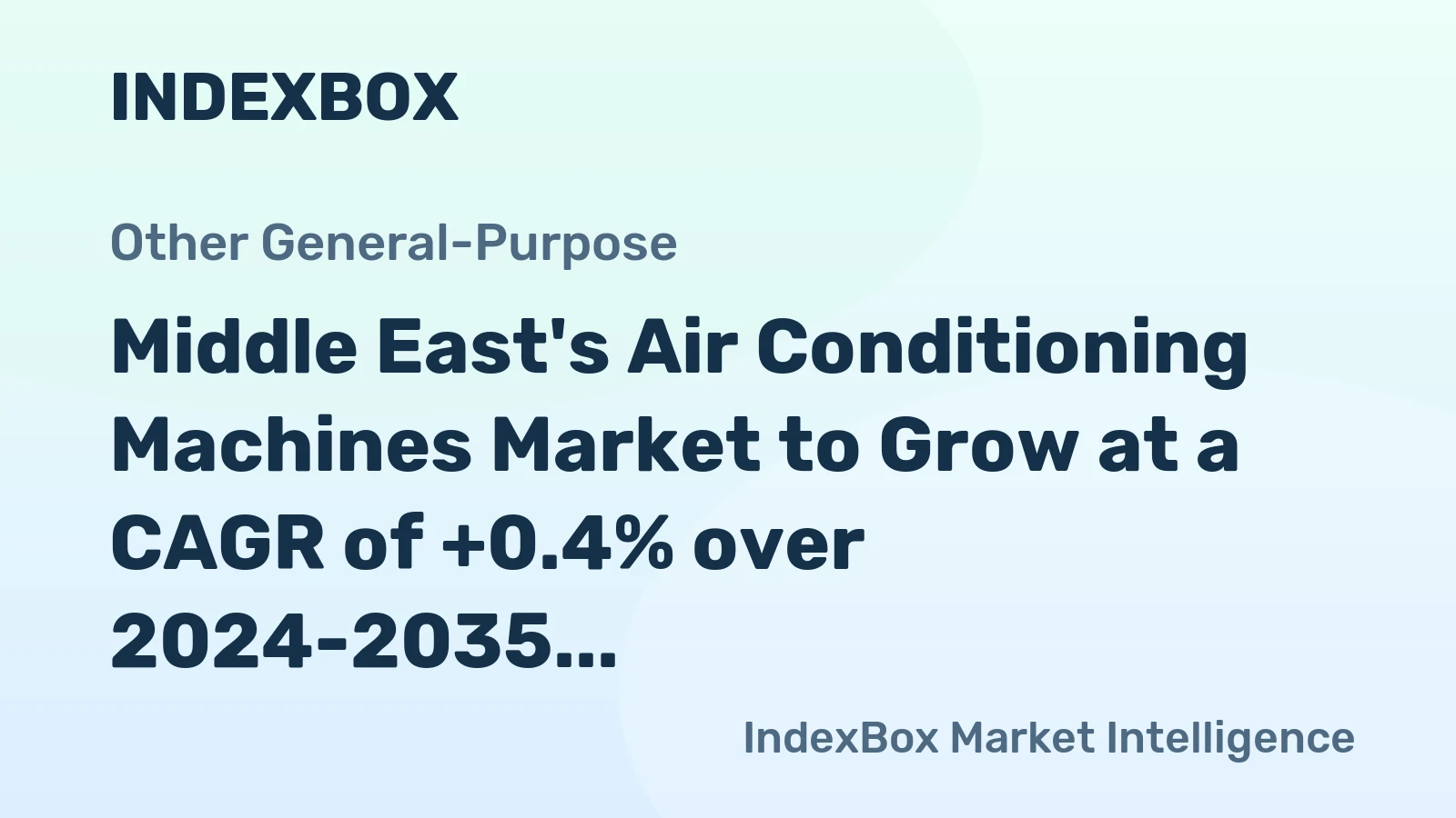Middle East's Air Conditioning Machines Market to Grow at a CAGR of +0.4% over 2024-2035, Reaching 14M Units