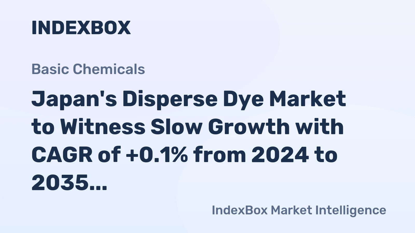 Japan's Disperse Dye Market to Witness Slow Growth with CAGR of +0.1% from 2024 to 2035