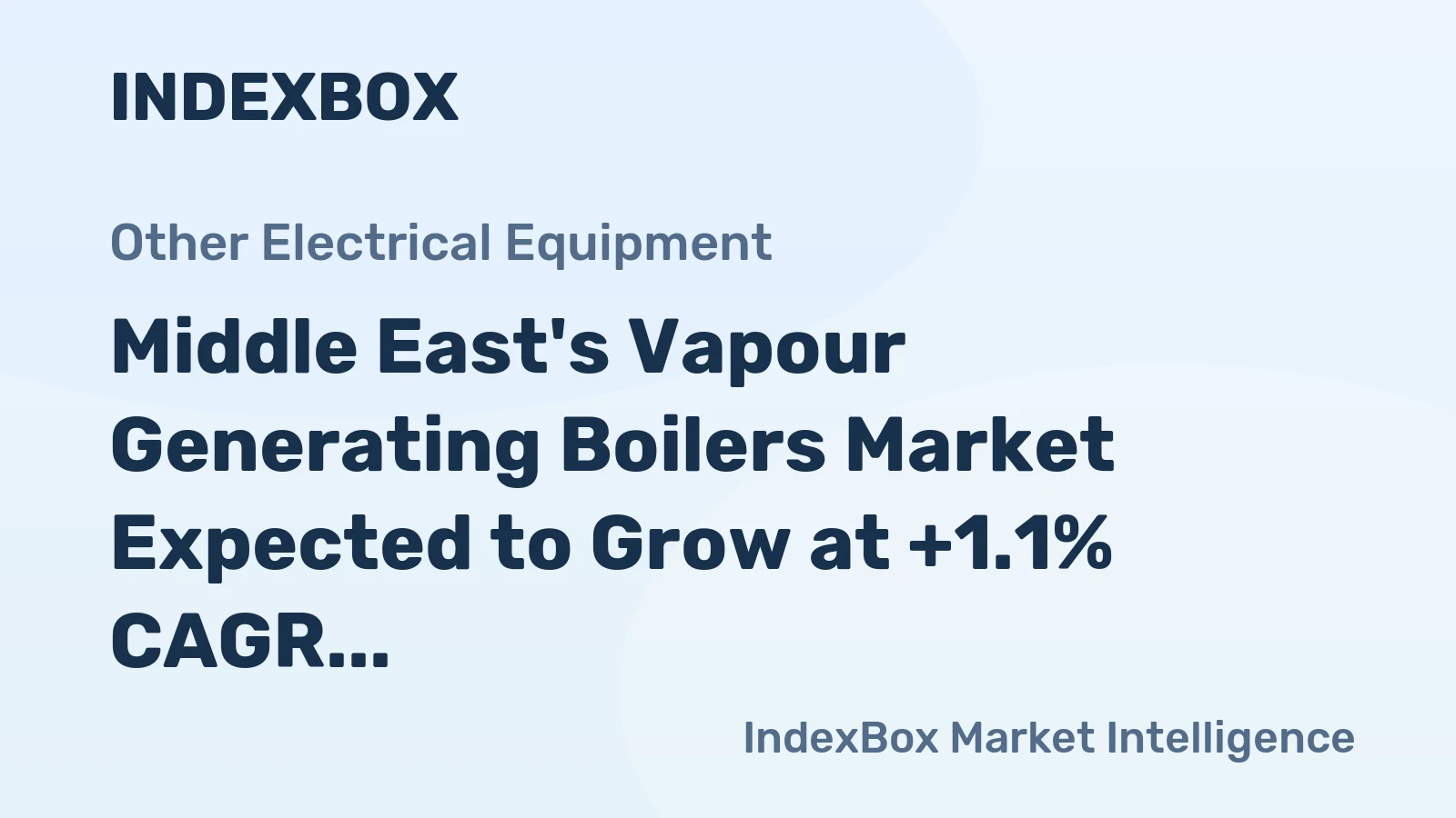Middle East's Vapour Generating Boilers Market Expected to Grow at +1.1% CAGR Over Next Decade