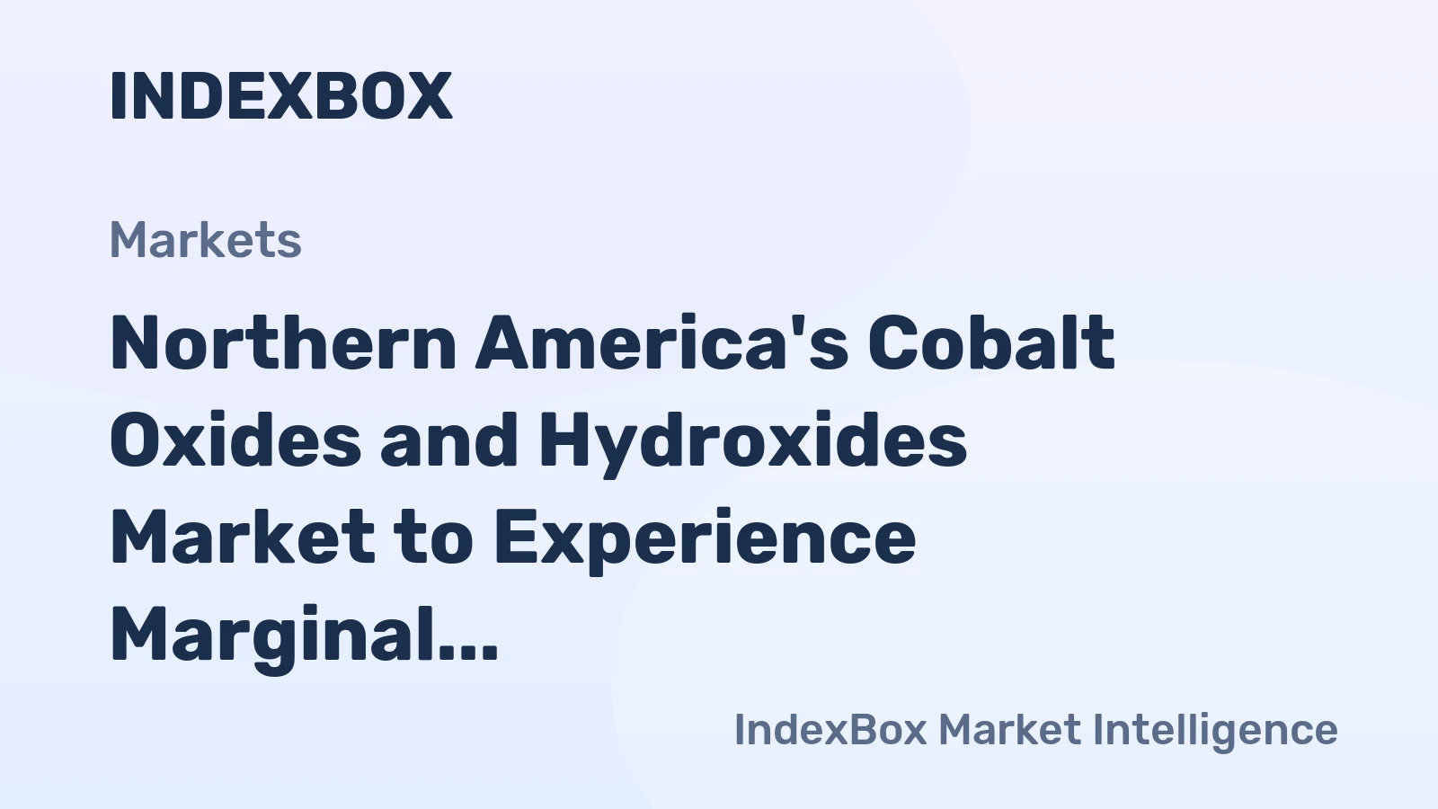 Northern America's Cobalt Oxides and Hydroxides Market to Experience Marginal Growth with CAGR of +0.1% from 2024 to 2035