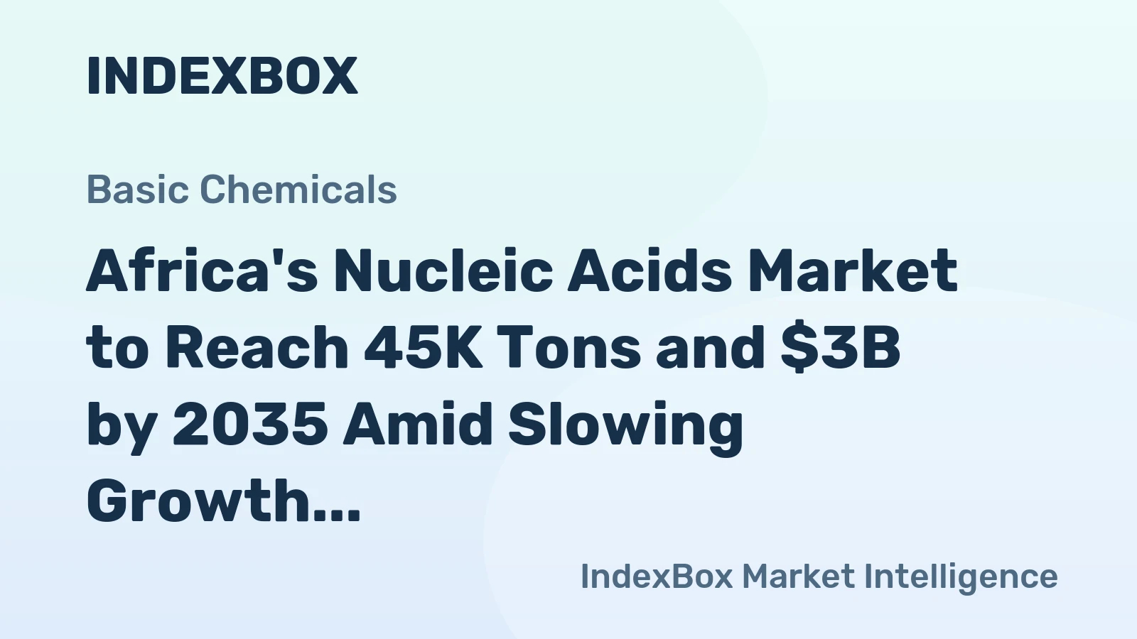 Africa's Nucleic Acids Market to Reach 45K Tons and $3B by 2035 Amid Slowing Growth