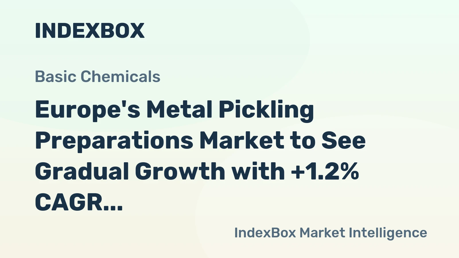 Europe's Metal Pickling Preparations Market to See Gradual Growth with +1.2% CAGR from 2024 to 2035