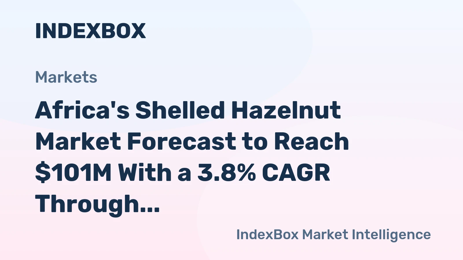 Africa's Shelled Hazelnut Market Forecast to Reach $101M With a 3.8% CAGR Through 2035
