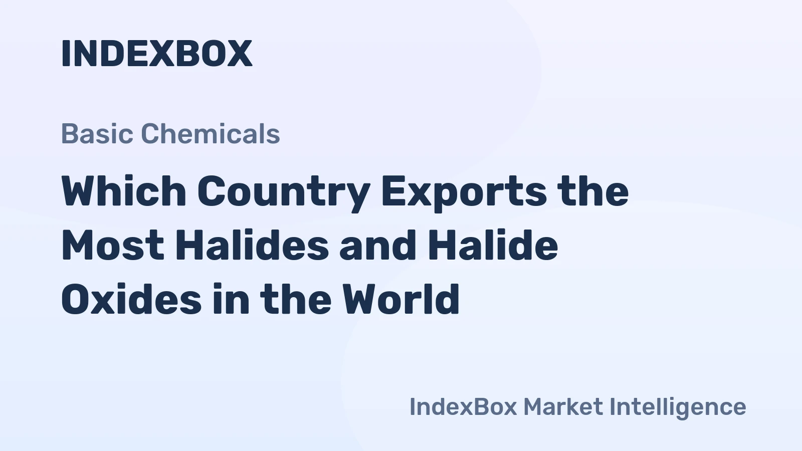 Which Country Exports the Most Halides and Halide Oxides in the World?