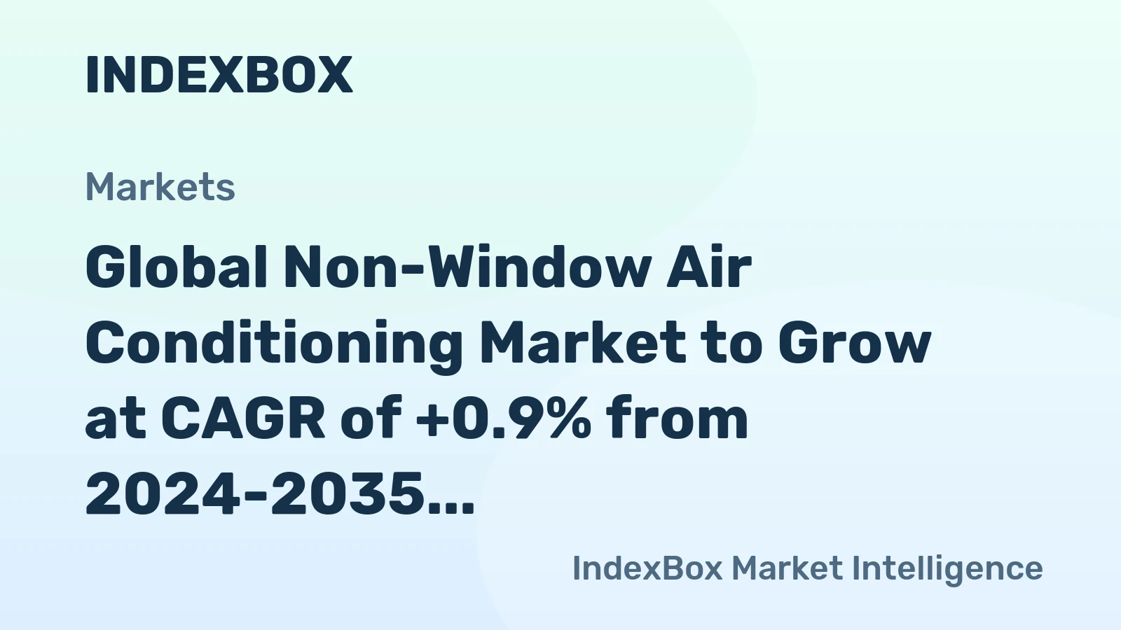 Global Non-Window Air Conditioning Market to Grow at CAGR of +0.9% from 2024-2035, Reaching $31.7B